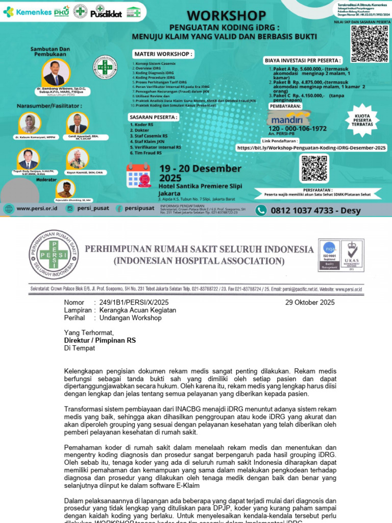 Workshop Koding iDRG untuk Klaim Valid | PDF