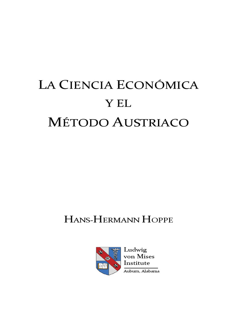La Ciencia Económica y El Método Austriaco_074656 | PDF | Immanuel Kant ...