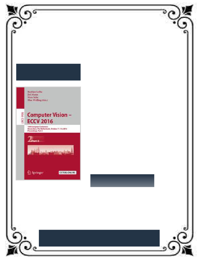 Computer Vision ECCV 2016 14th European Conference Amsterdam The ...