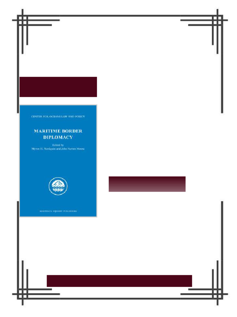Maritime Border Diplomacy 1st Edition Myron H. Nordquist ebook ...
