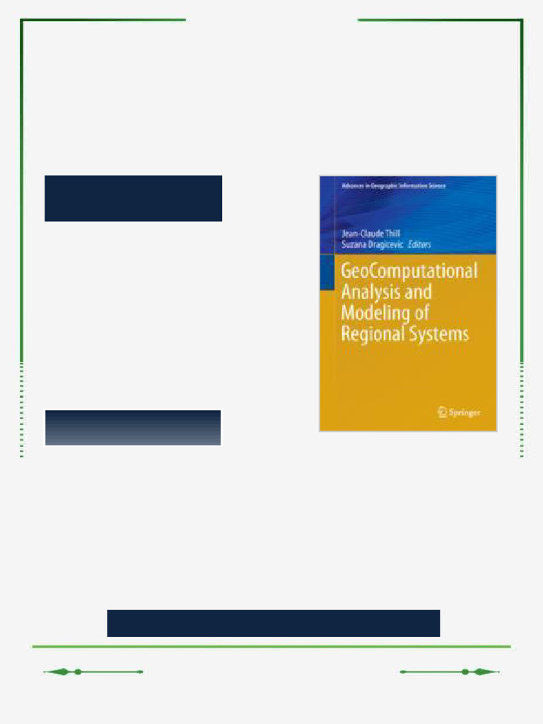 GeoComputational Analysis and Modeling of Regional Systems 1st Edition ...