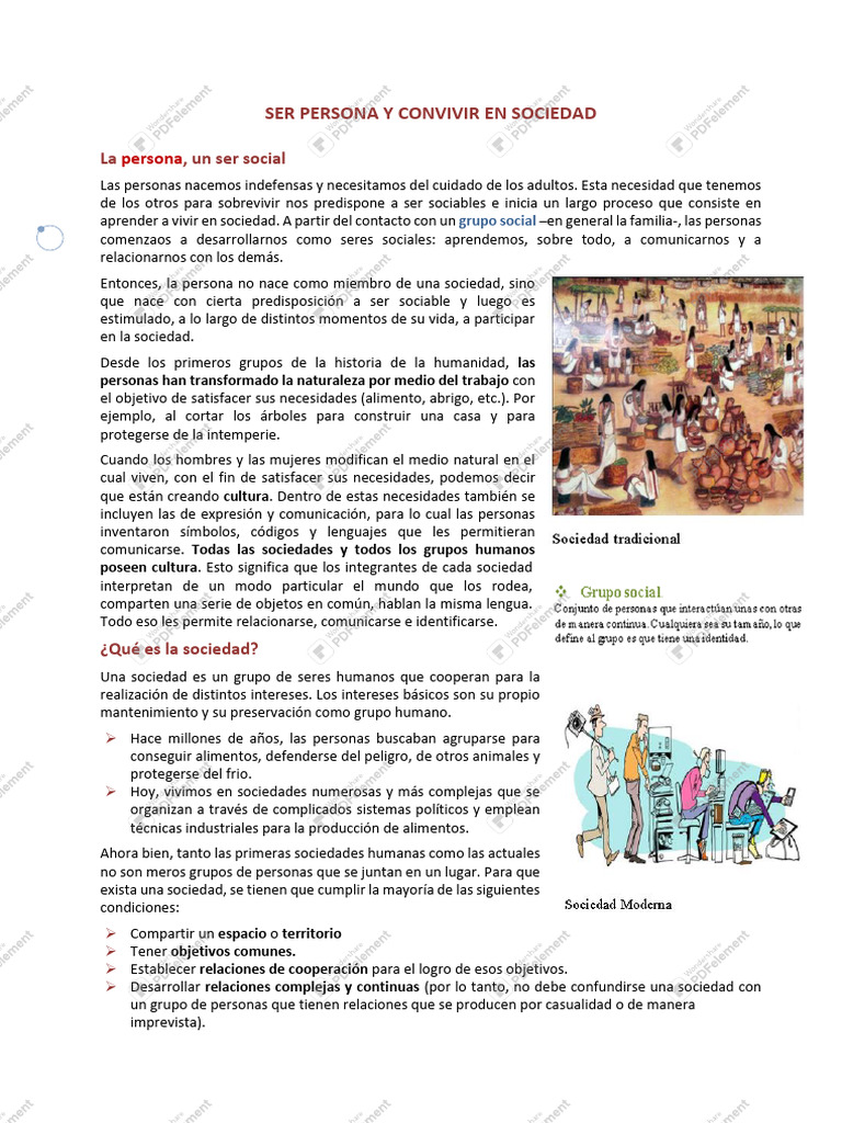 TP N°1 SER PERSONA Y CONVIVIR EN SOCIEDAD | PDF | Moralidad | Sociedad