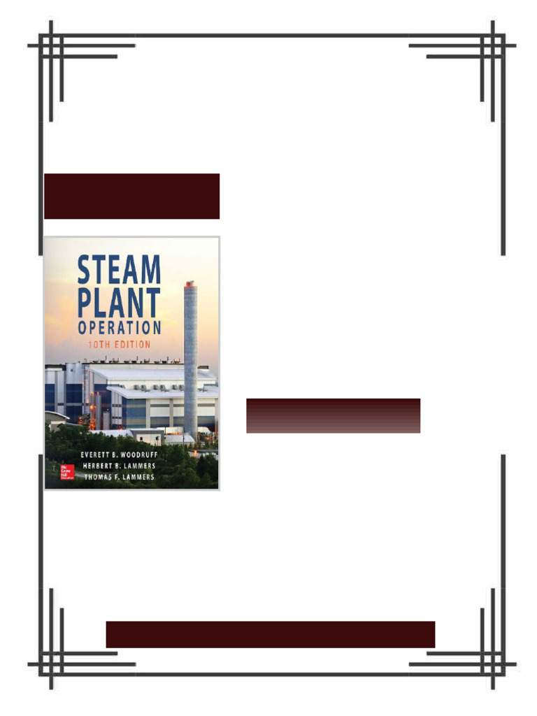 Steam Plant Operation 10th Edition Herbert B. Lammers ebook ready to ...