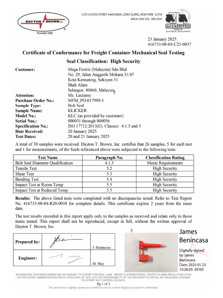 Seal Iso-17712 - 2025 - R1 | PDF