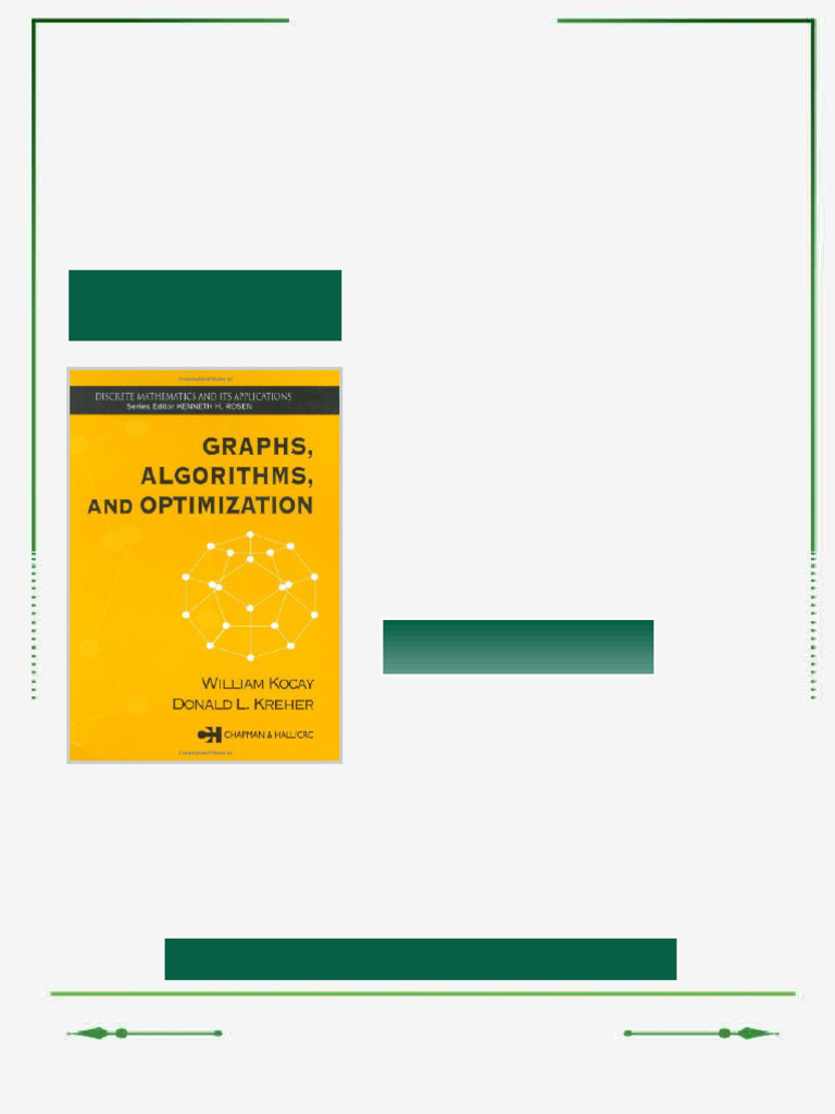 Graphs Algorithms and Optimization 1st Edition Kocay William read ebook ...