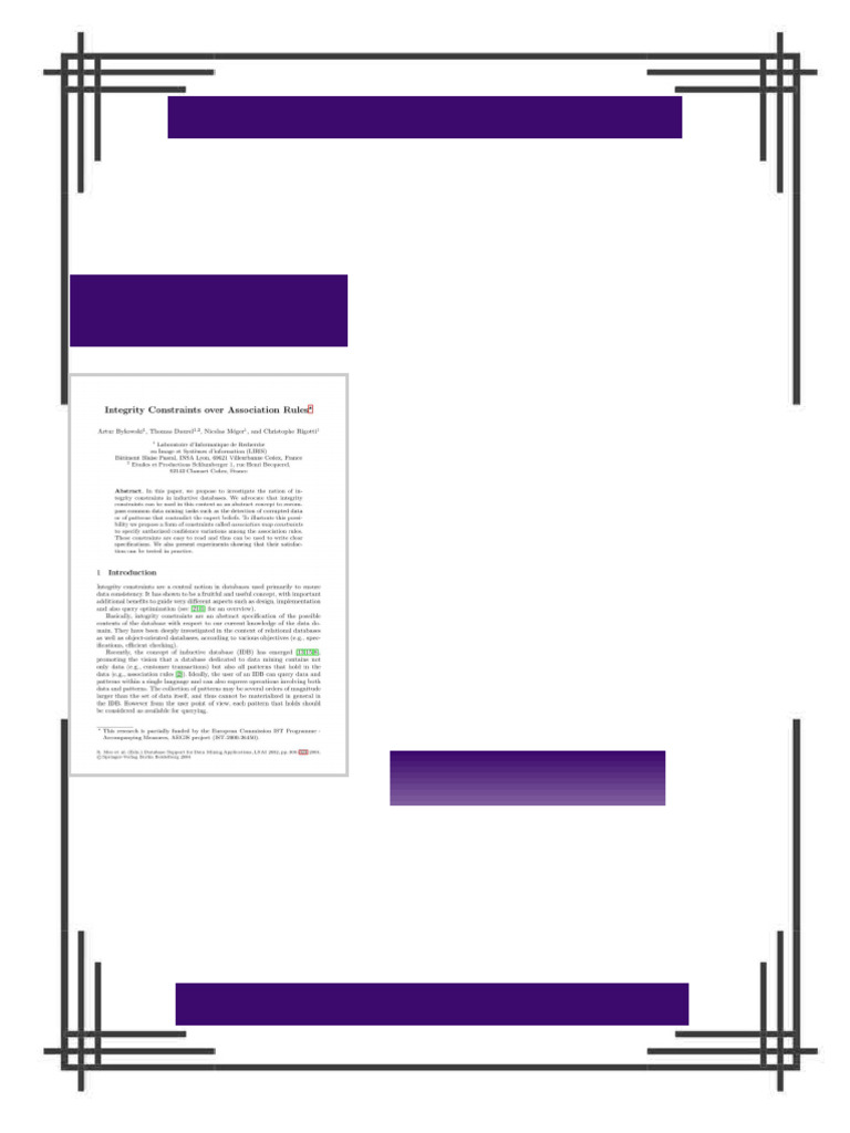 LNAI 2682 Integrity Constraints over Association Rules 1st Edition by ...