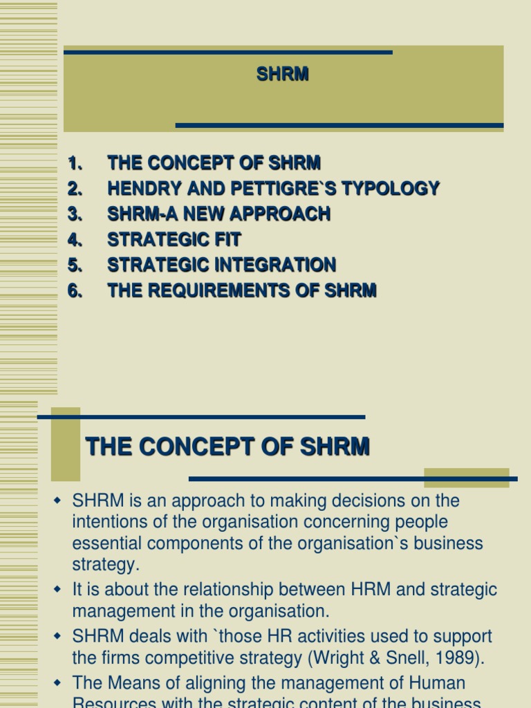 Lecture-2 SHRM - New Approach To HRM1 | PDF | Strategic Management | Human Resource Management