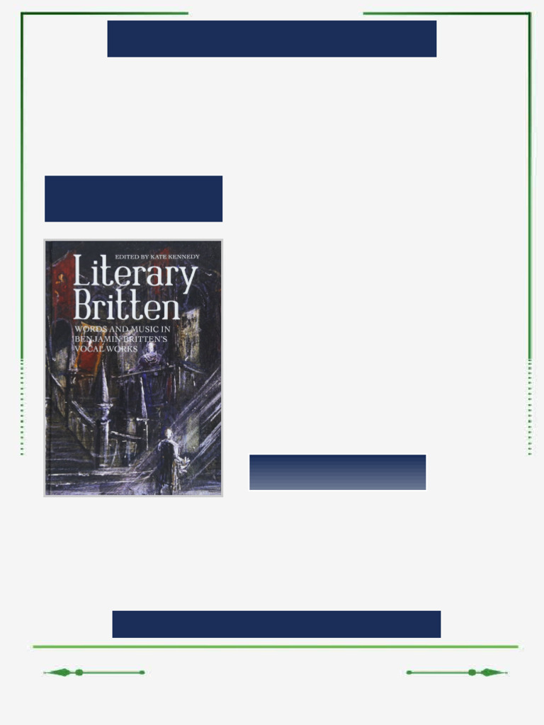 Literary Britten Words and Music in Benjamin Britten s Vocal Works ...