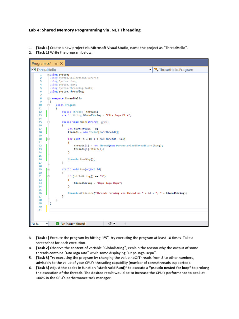 Shared Memory Programming in .NET | PDF
