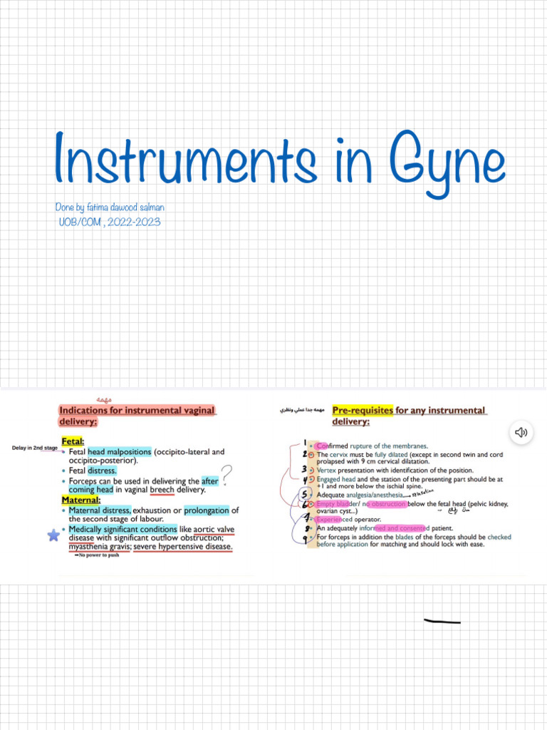 Instruments in Gyne | PDF