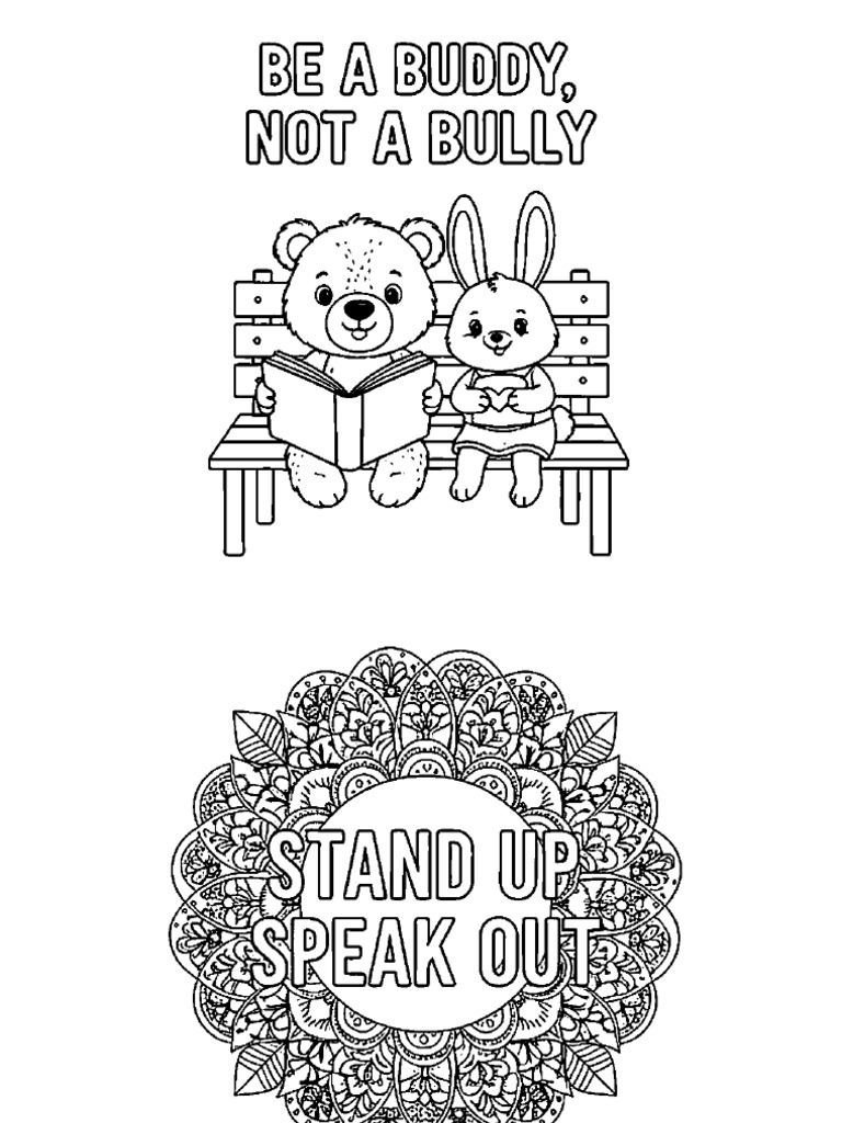 Say No to Bully Coloring Sheets | PDF
