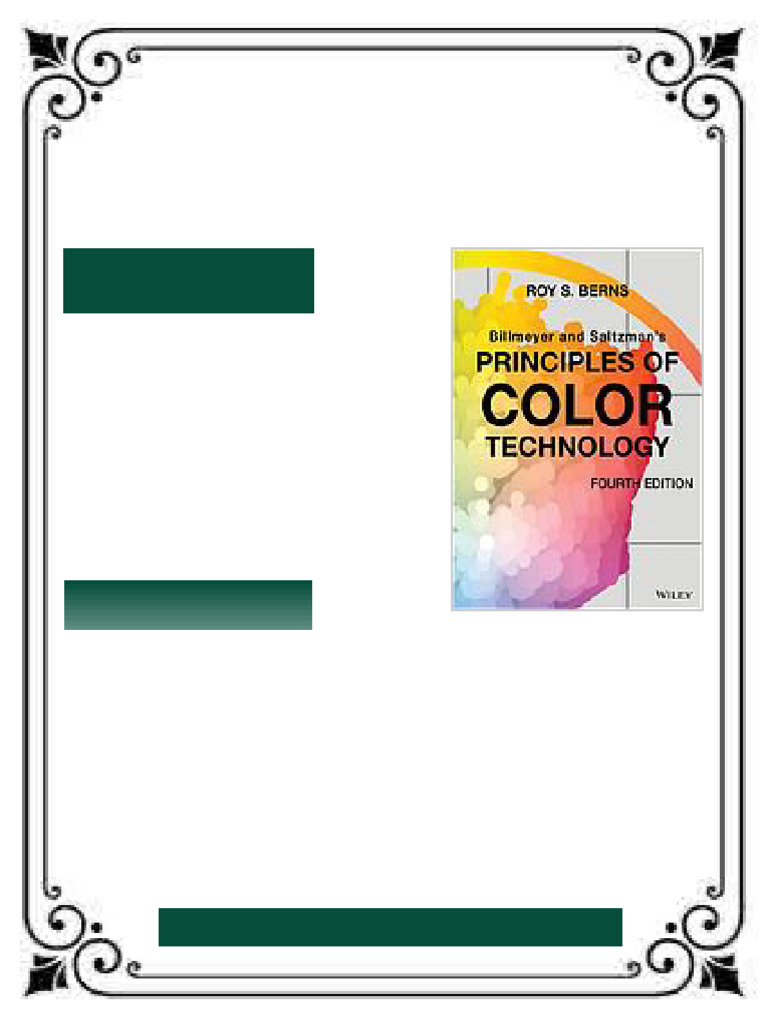 Billmeyer and Saltzman s Principles of Color Technology 4th Edition Roy ...