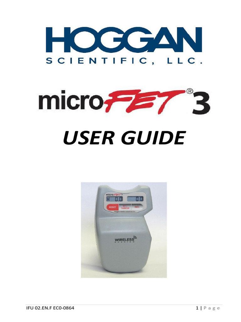 microFET®3 User Guide and Instructions | PDF