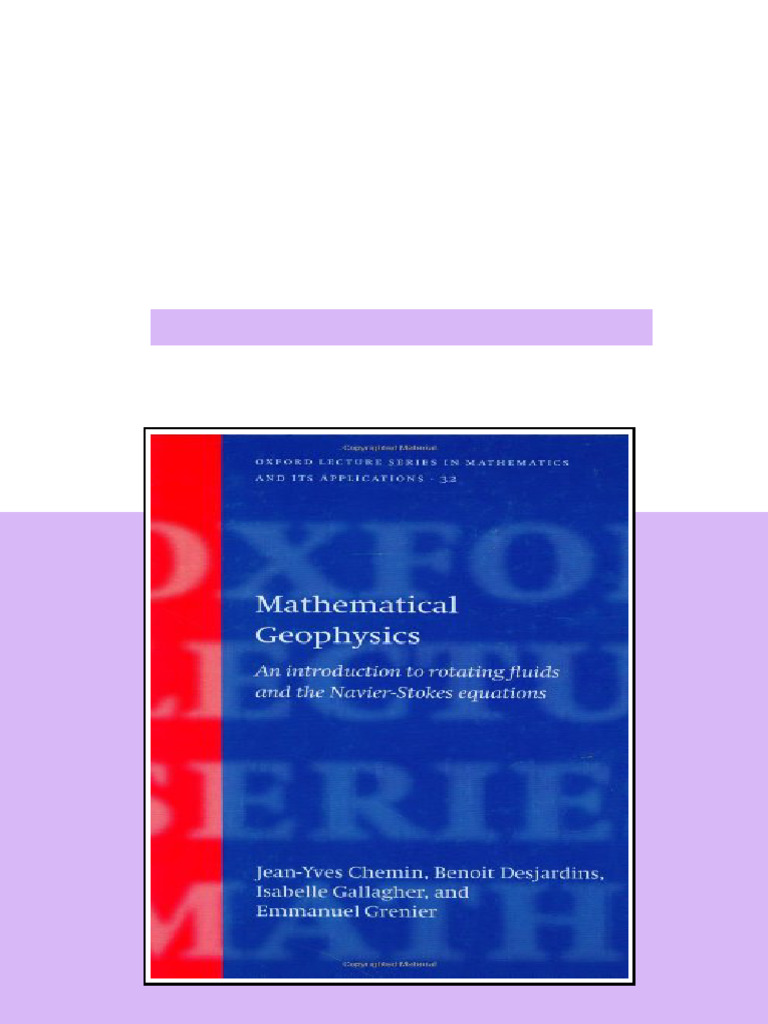 (Ebook) Mathematical geophysics by Jean-Yves Chemin, Benoit Desjardins ...