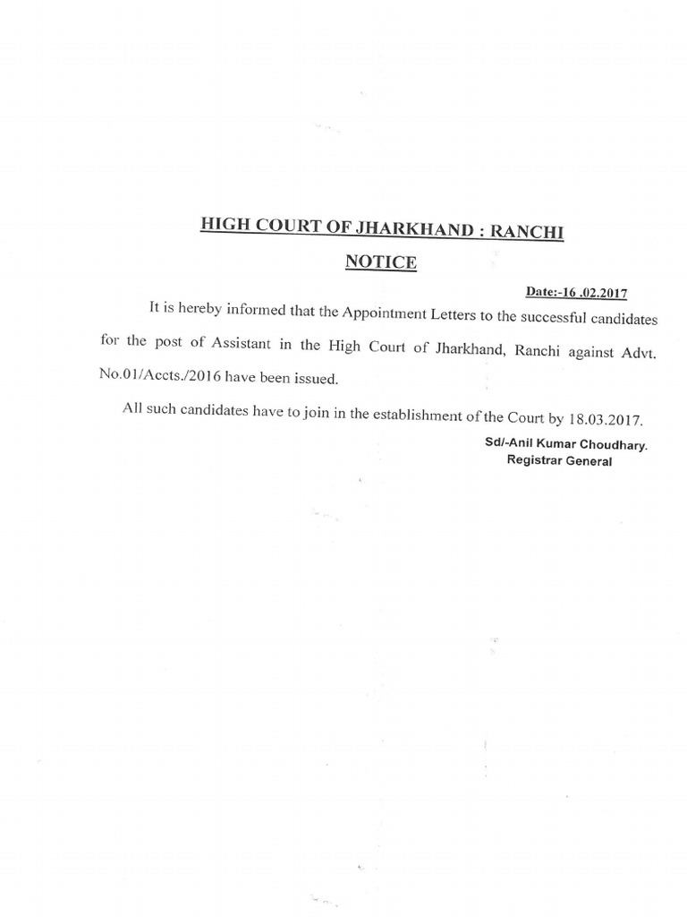 Appointment Letters | PDF