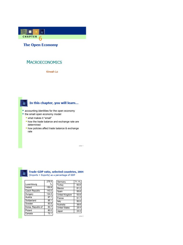 Open Economy Macroeconomics Overview | PDF