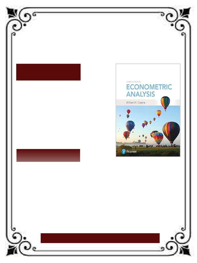 (eTextbook PDF) for Econometric Analysis 8th Edition by William H ...