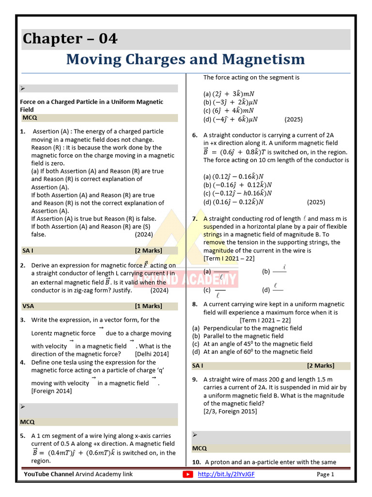 Magnetic Forces on Charged Particles | PDF | Magnetic Field | Electron