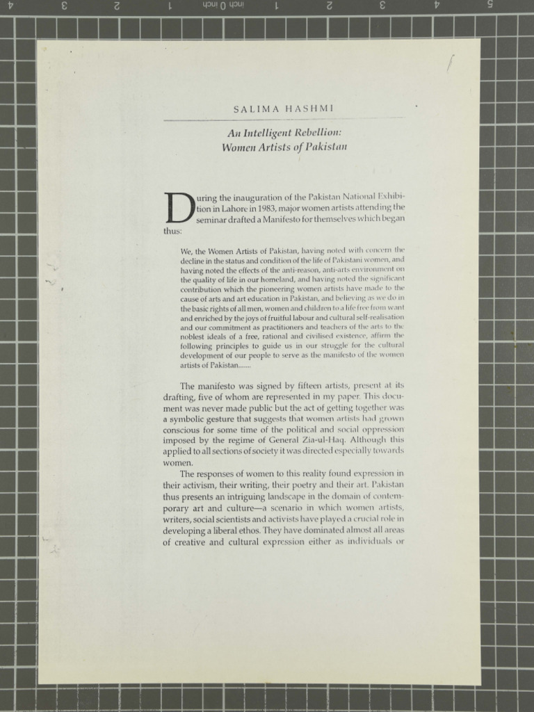 Salima Hashmi - Women Artists of Pakistan | PDF