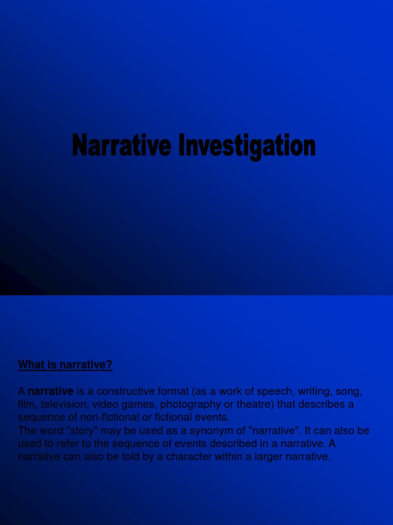 Narrative Investigation | PDF
