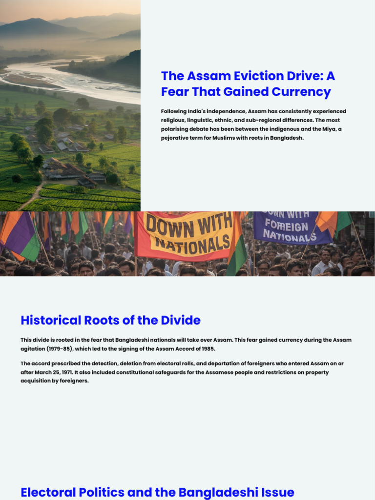 The Assam Eviction Drive A Fear That Gained Currency Ojaank IAS | PDF ...