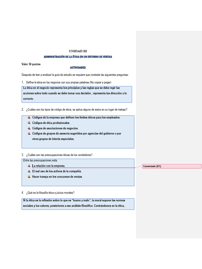 Actividad Unidad No. 3 NKRA | PDF