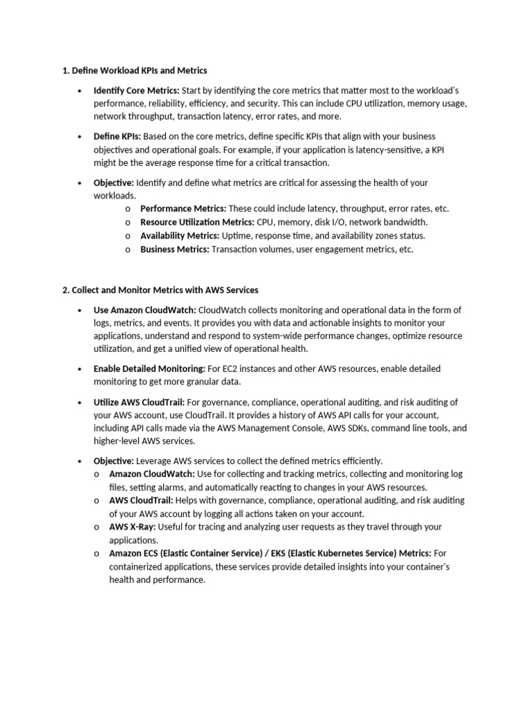 OPE-001 Define Monitor Analyze Client KPI | PDF | Amazon Web Services ...