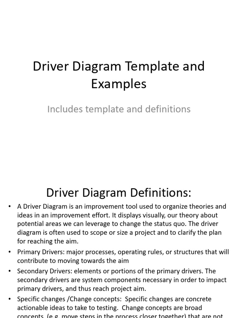 Driver Diagram Examples - 315b86af 4df1 461b 90f3 1bb0d9d97b11 | PDF ...