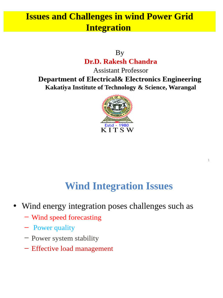 Wind Power Grid Integration Challenges | PDF