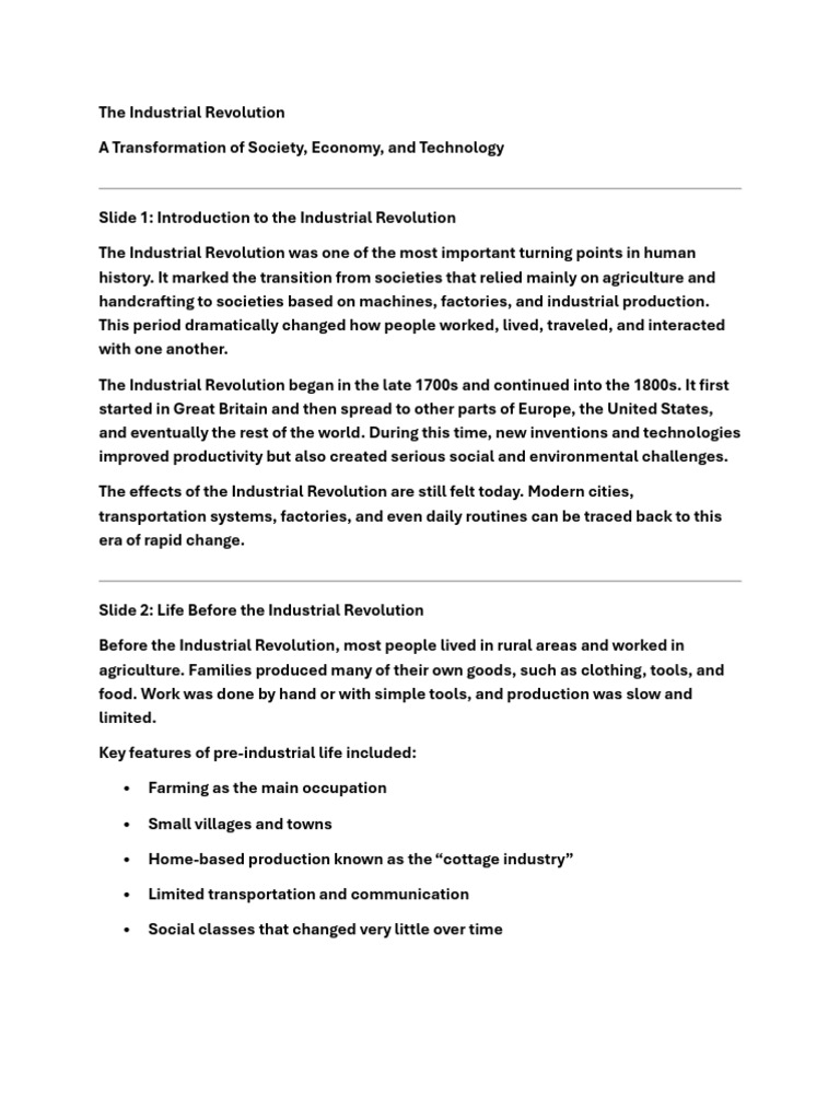 The Industrial Revolution | PDF | Industrial Revolution | Agriculture