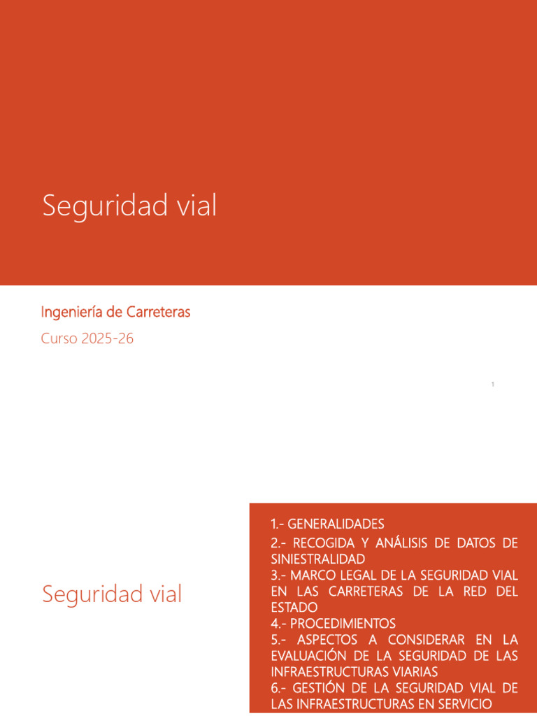 Seguridad Vial en Carreteras: Normativa y Análisis | PDF | La carretera ...