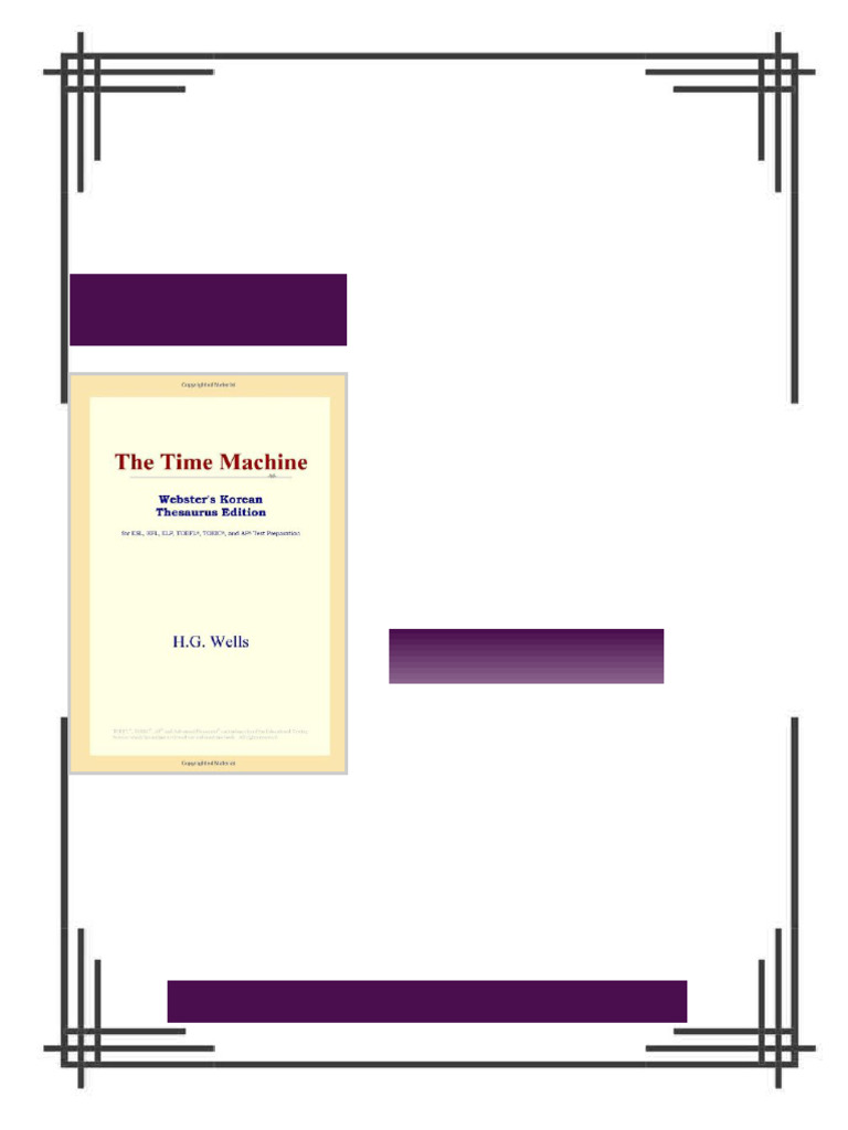 The Time Machine Webster S Korean Thesaurus Edition H.G. Wells Ebook ...