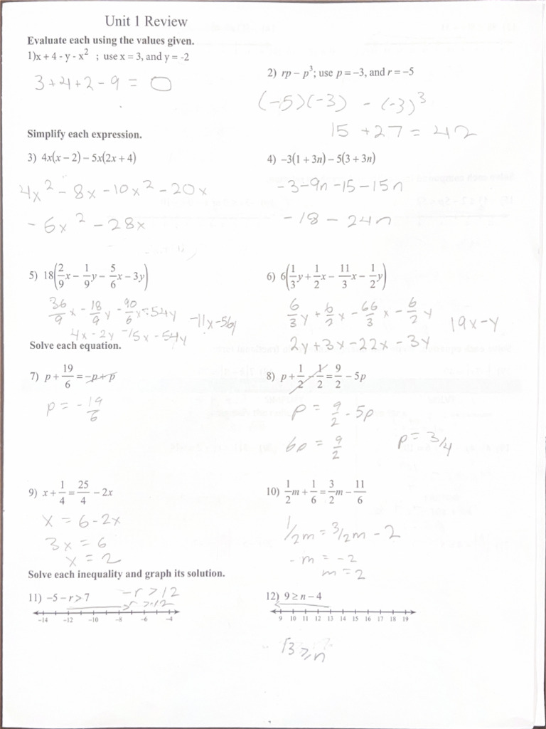 Unit 1 Review | PDF