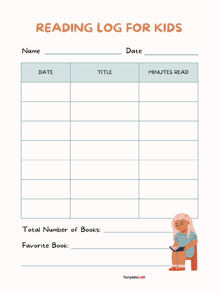 Reading Log For Kids | PDF