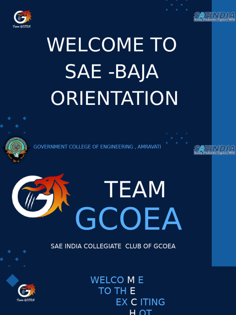 Team Gcoea Orientation | PDF