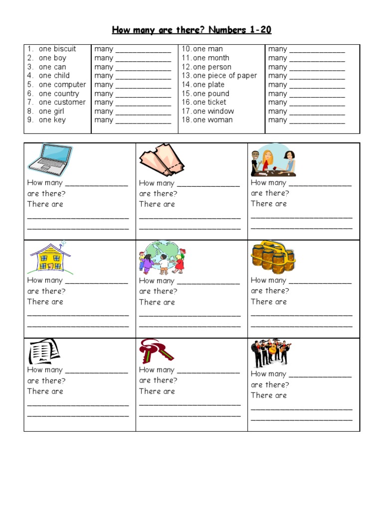 Counting Objects 1-20 | PDF