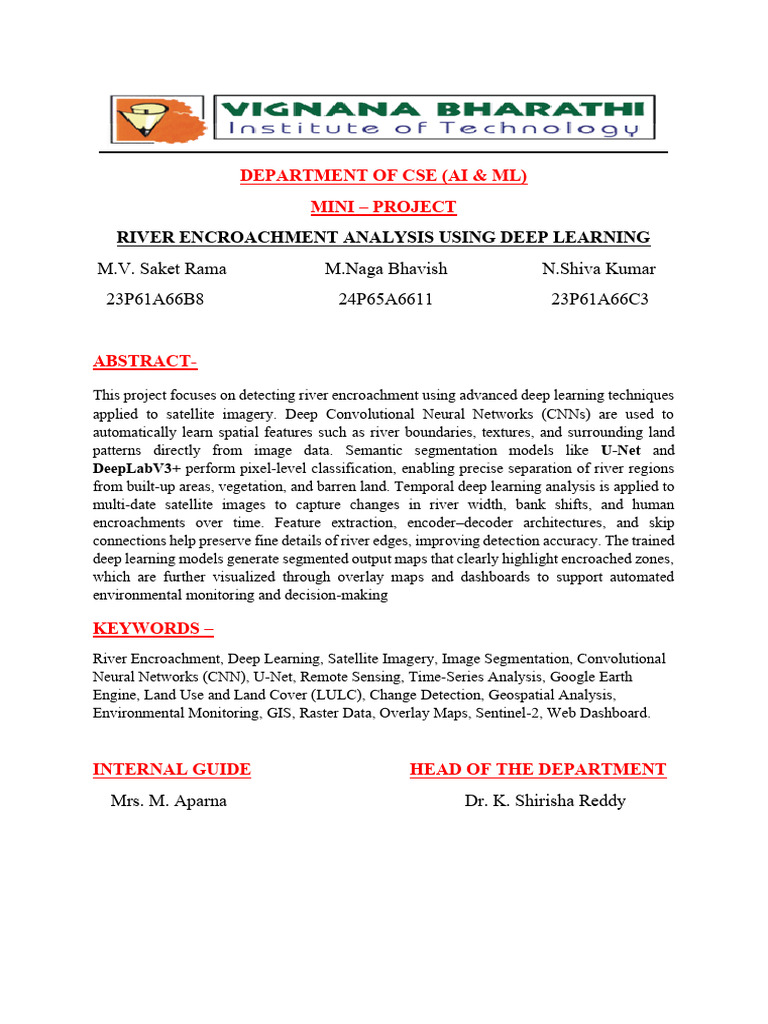 Mini Project River Encroachment | PDF