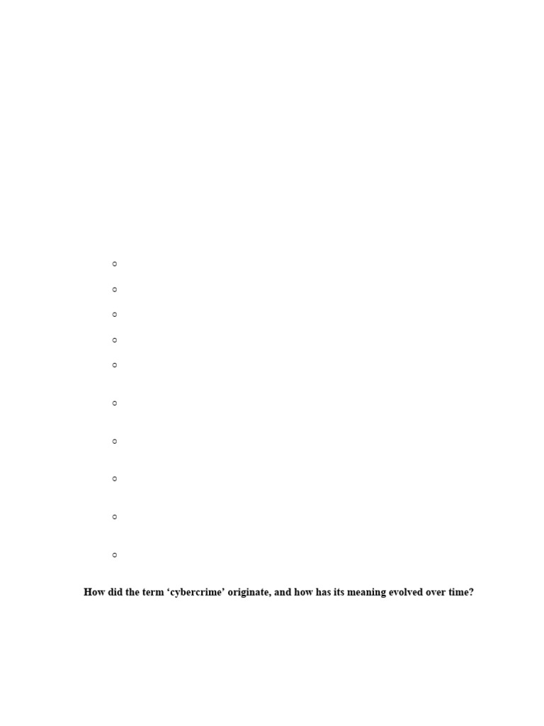 Important Q With S Cyber Security Unit 1 To 5 | PDF | Cybercrime ...