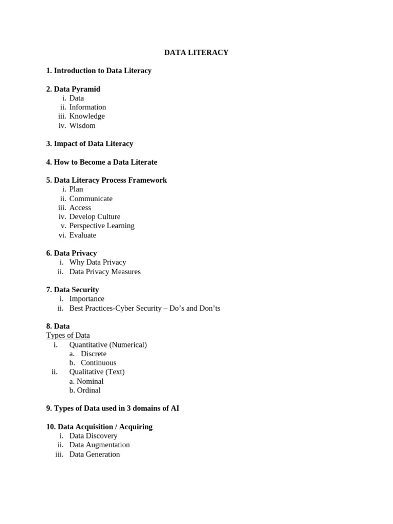 Data Literacy | PDF