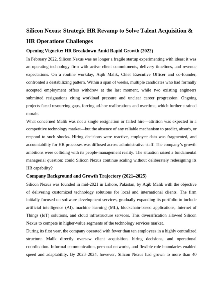 HR Strategy Revamp for Tech Growth | PDF | Recruitment | Employee Retention