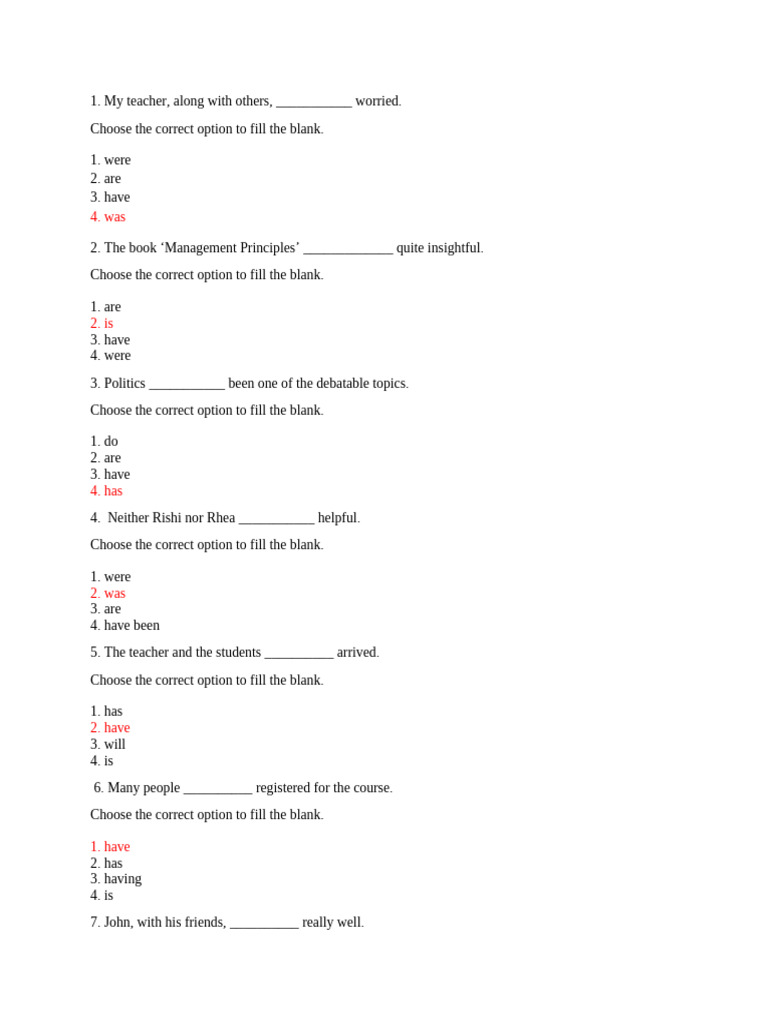 Grammar Quiz: Fill in the Blanks | PDF | Adjective | Adverb