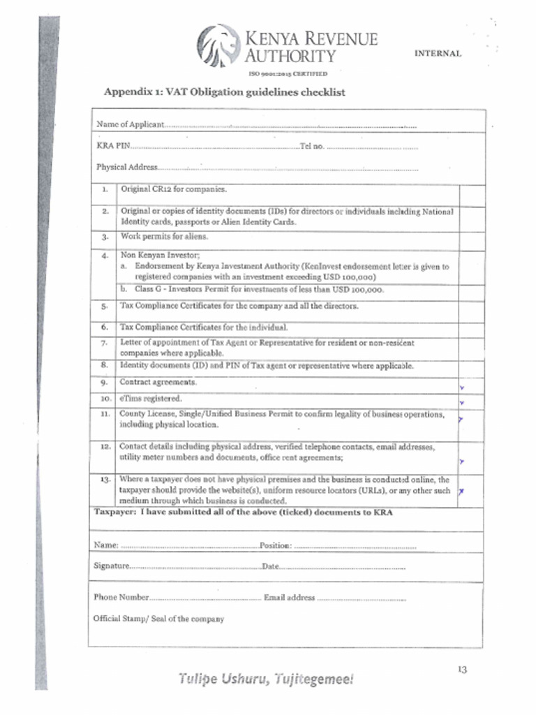 VAT Application Form | PDF