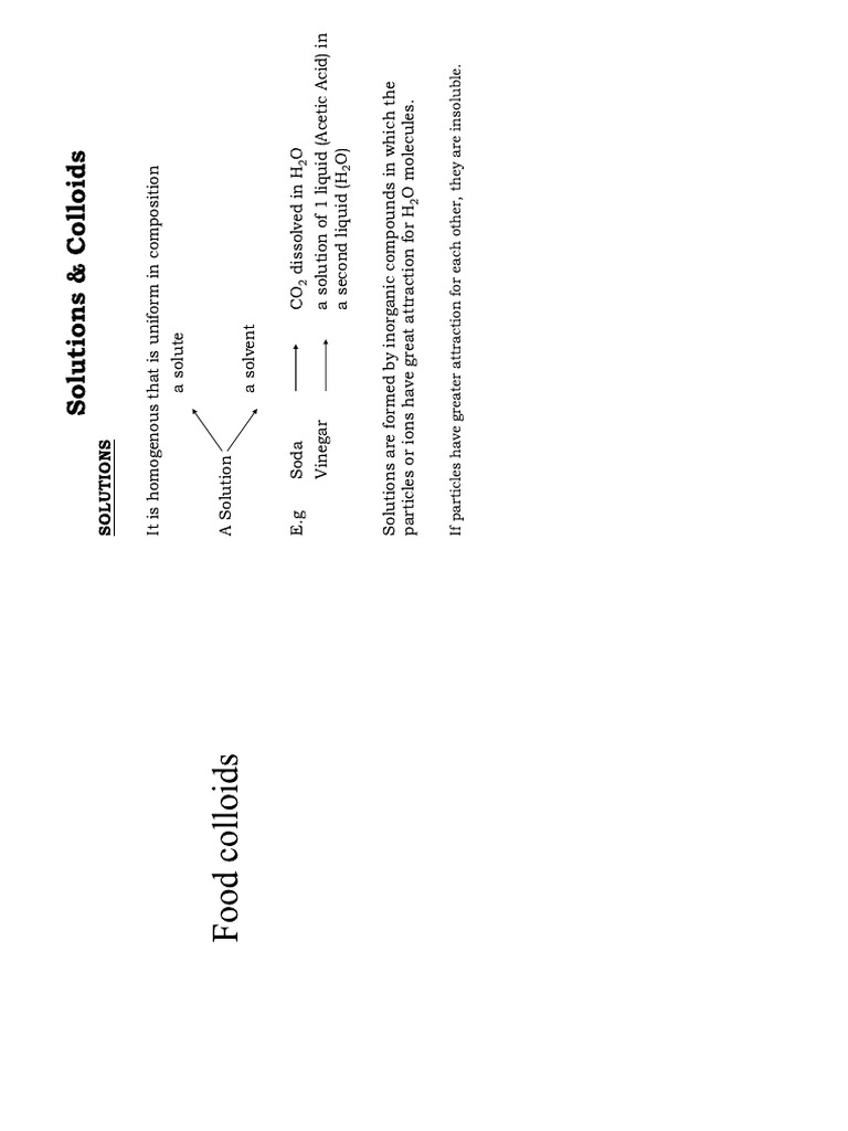 Solutions & Colloids 1 | PDF