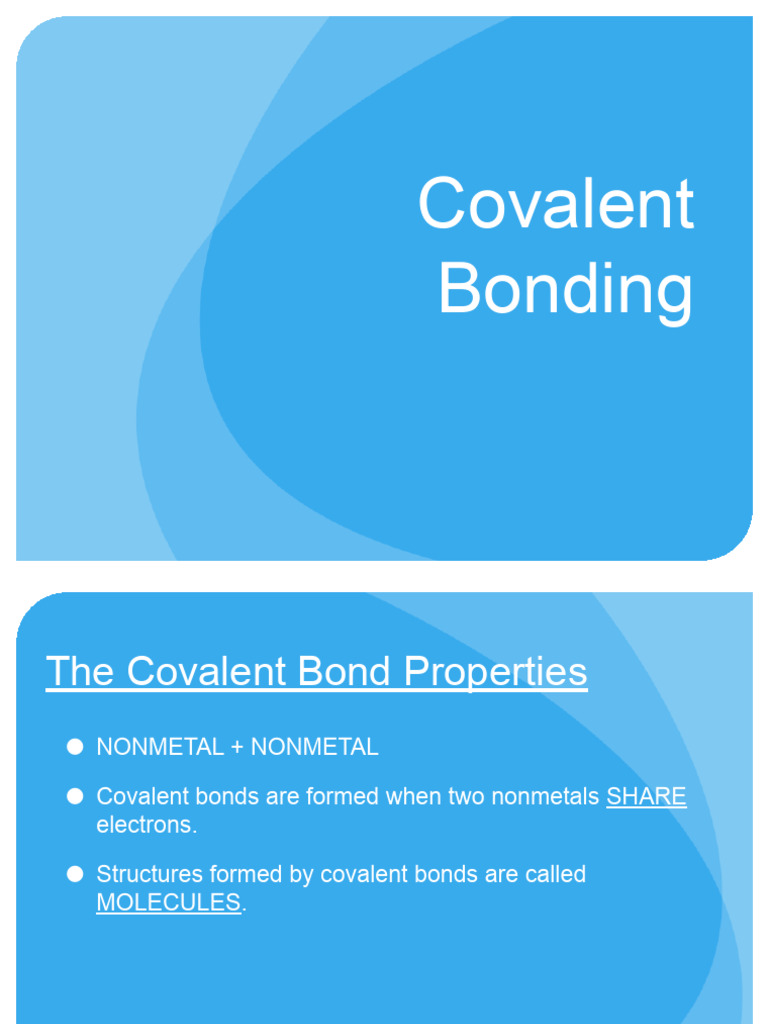 Understanding Covalent Bonding Basics | PDF | Chemical Polarity ...