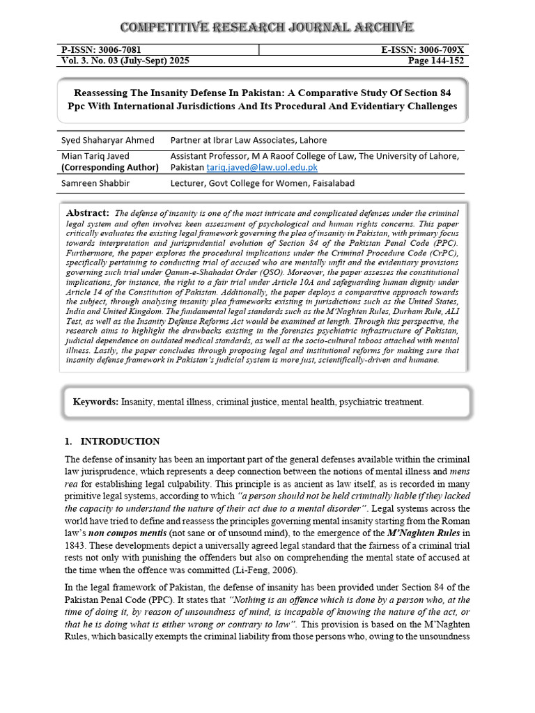 Article Text 1755632702 | PDF | Insanity Defense | Burden Of Proof (Law)