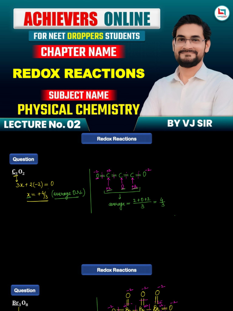 Redox Reactions - L-02 (Class Notes) - Types of Redox Reactions ...