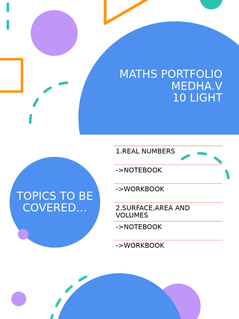 Math Portfolio Preboard | PDF