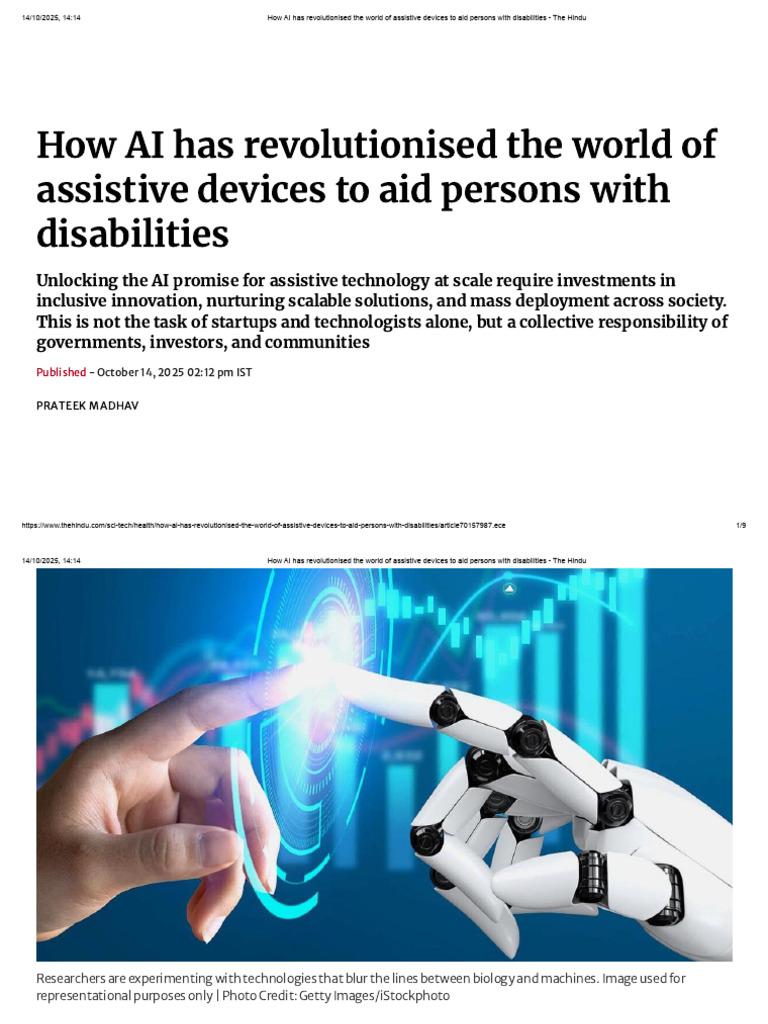 How AI Has Revolutionised The World of Assistive Devices To Aid Persons ...