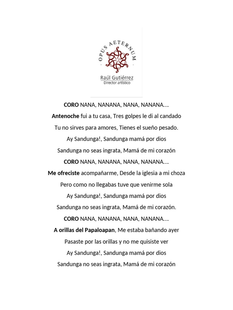 Coro Pabellon Presentacion Noviembre 20205 | PDF | Amor