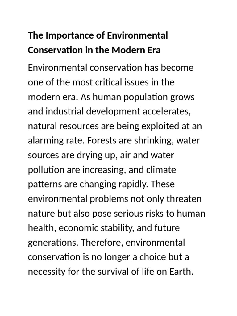 Essential Guide to Environmental Conservation | PDF | Conservation ...